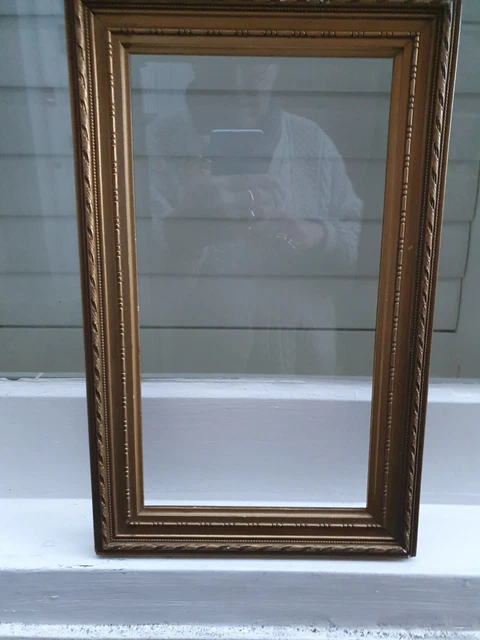 ANTIQUE VICTORIAN EDWARDIAN Gold Gilt Wood Photo Picture Frame 9’’ X 14 ...