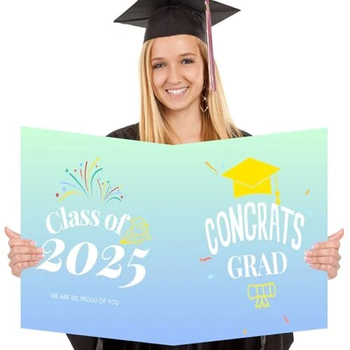 JUMBO GRADUATION CARD 2025 Large 2025 Graduation Party Card Blue Class ...