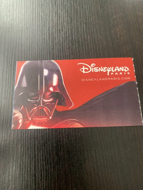 TICKET PASS DISNEYLAND Paris Dark Vador Star Wars Ticket Spectacle Déjà ...