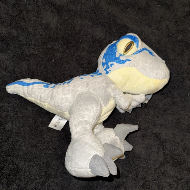 JURASSIC WORLD CHUNKY Blue Velociraptor Dinosaur 10'' Posh Paws Plush ...