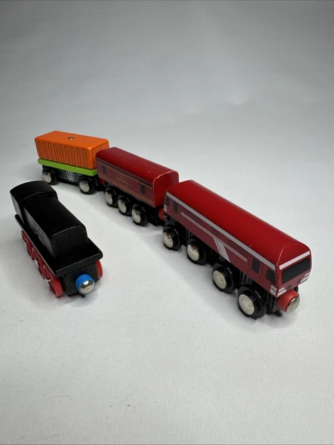ELC WOODEN TRAIN Bundle With Post Office Truck Thomas & Friends Brio ...