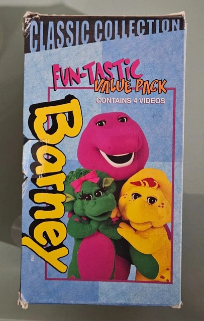 BARNEY CLASSIC COLLECTION FUN-TASTIC VALUE PACK 4 videos VHS VIDEOTAPE ...