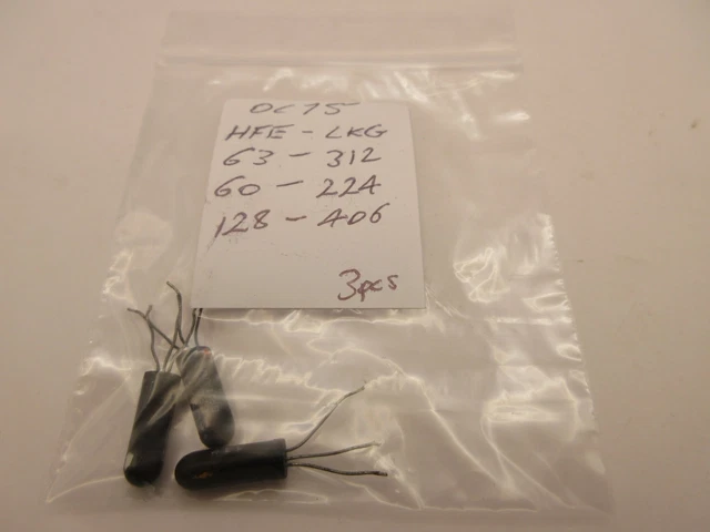OC75 MULLARD GERMANIUM Transistors x 3 Used Tested £50.00 - PicClick UK