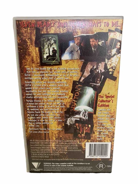 SEVEN VHS VIDEO Tape Special Collector's Edition Brad Pitt & Morgan ...