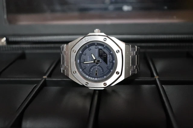 CUSTOM CASIO G-SHOCK GA-2100 - AP RoyalOak Mod - Stainless Steel Case ...