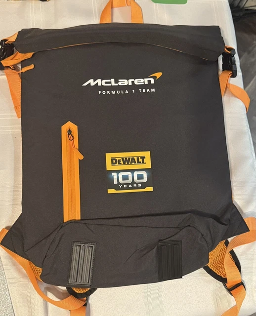 OFFICIAL MCLAREN F1 Formula 1 Team x Dewalt Roll Top Bag Backpack Rucksack NEW £74.99 - PicClick UK