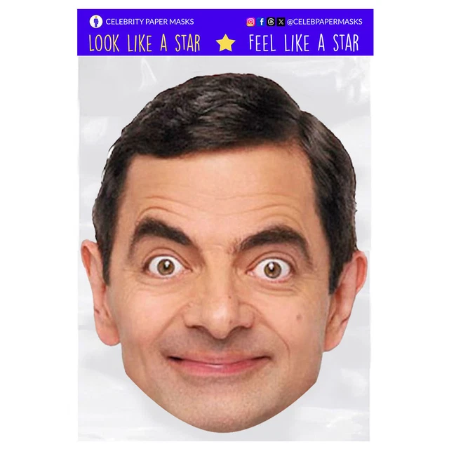 MR BEAN MASKS Rowan Atkinson Celebrity Face Mask Comedian £8.95 ...