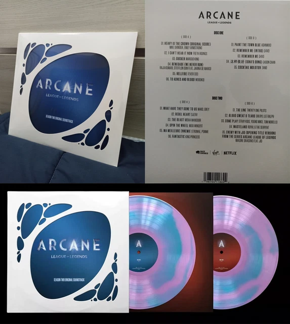 ARCANE LEAGUE OF Legends - Season Two Vinyl Record 2LP PINK BLUE ...
