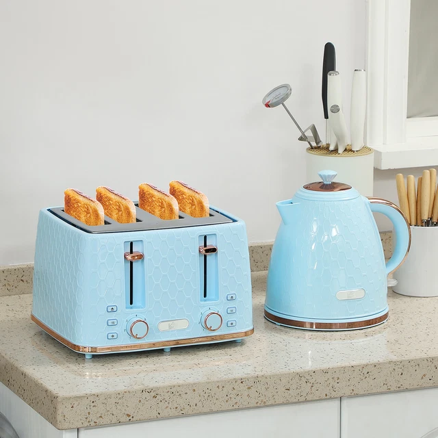 KETTLE AND TOASTER Set, 1.7L 3000W Fast Boil Jug Kettle, 4 Slice ...
