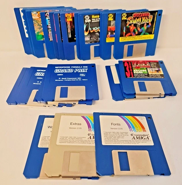 AMIGA ACTION AMIGA format Commodore AF Vintage Computer Floppy Disk ...
