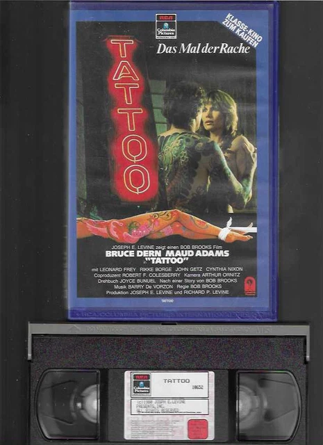 BRUCE DERN Maud Adams TATTOO Das Mal der Rache VHS Rarität FSK 18 EUR ...