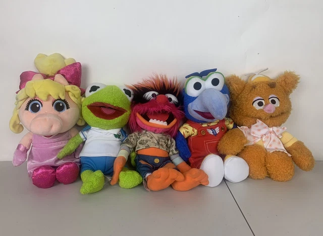 MUPPET BABIES DISNEY Store 12" Plush Lot of 5 Fozzie Gonzo Kermit ...