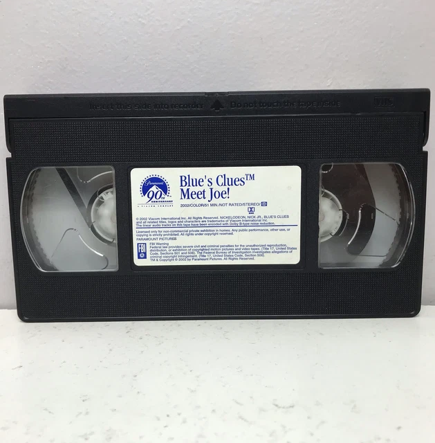 NICK JR BLUE’S Clues Meet Joe! VHS Video Tape Play Learn Nickelodeon ...