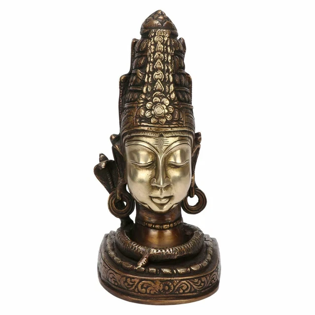 BRASS HINDU GOD Lord Shiva Shiv Idol Statue Figurine 9 inches £227.14 ...