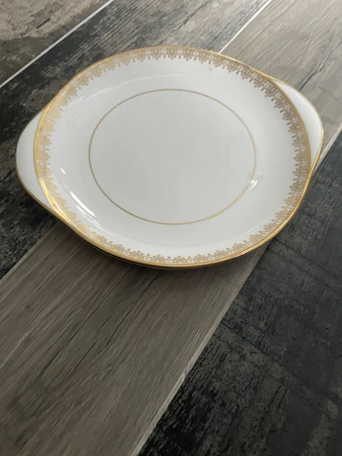 ROYAL DOULTON GOLD Lace 10.5” Sandwich Cake Afternoon Tea Plate ...