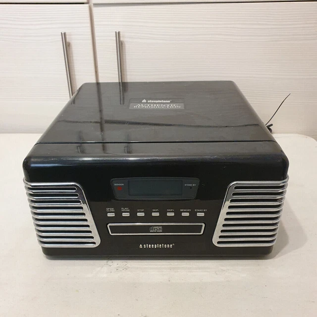 STEEPLETONE ROXY 2 Three-Speed Record Deck Turntable Radio/CD Player ...