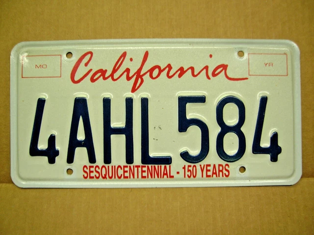 *EARLY 2000'S VINTAGE California Sesquicentennial license plate.Minor ...