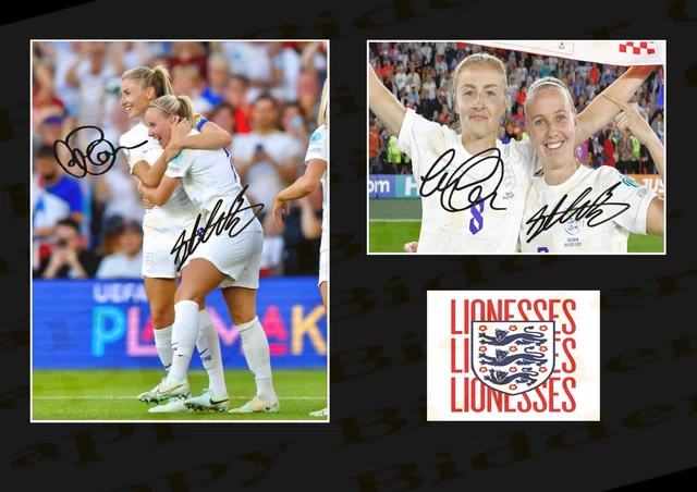 A4 SIZE SIGNED Leah Williamson Beth Mead England Womens Lionesses ...