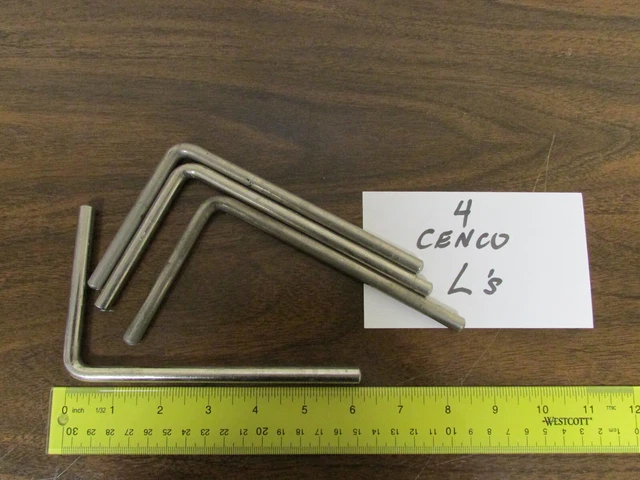 4 PIECES - Central Scientific Co. L-Shaped Laboratory Fixture ...