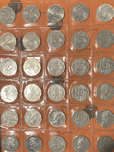 AUSTRALIAN 50 CENT coin collection 1966 to 2022 circulated, Incl all ...