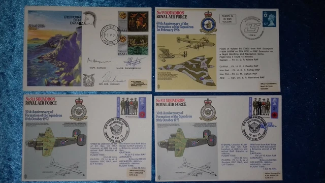 RAF FIRST DAY COVERS x4, FLOWN etc with GENUINE SIGNATURES MINT. (my ...