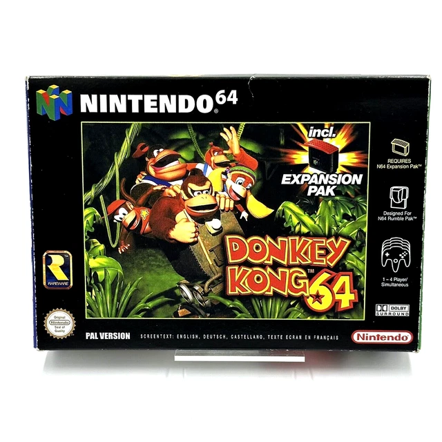 DONKEY KONG 64 Nintendo N64 No Expansion Pak PAL (N64) Boxed Free ...