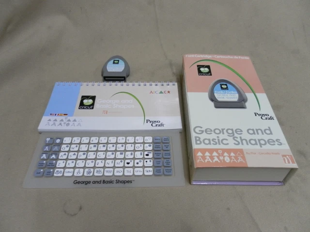 GEORGE AND BASIC Shapes Cricut Font Cartridge With Box, Keypad Overlay ...