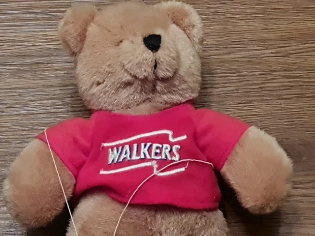 WALKERS CRISPS TEDDY Bear Soft Plush Limited Edition 50th Birthday Bean ...