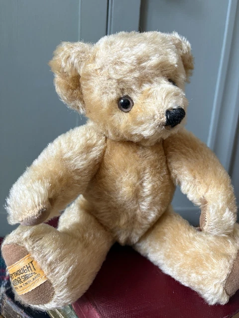 VINTAGE MERRYTHOUGHT TEDDY Bear Ironbridge Shropshire England 30cm ...