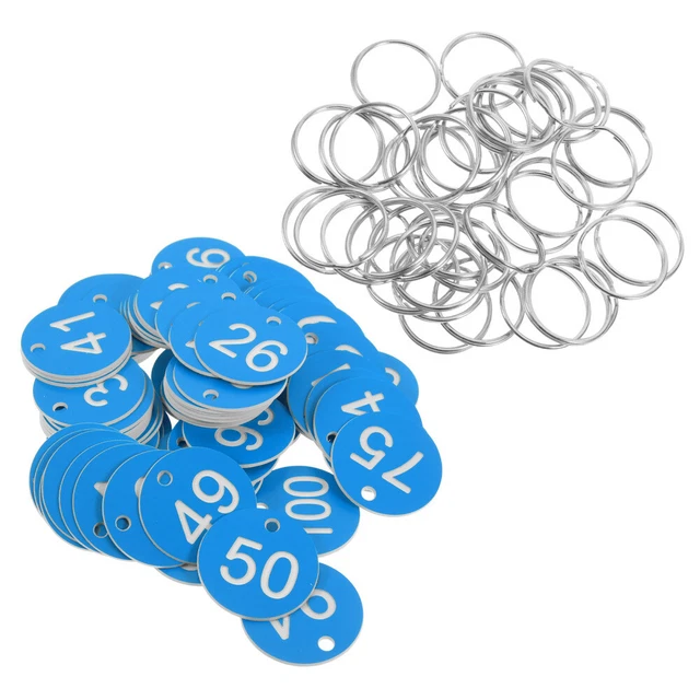 30PCS CIRCULAR PLASTIC Number Tags Circular Numbered Plastic Tags ...