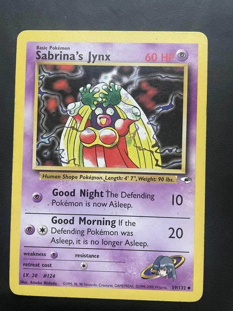 POKÉMON JCG SABRINA'S Jynx Gym Heroes 59/132 Régulier Illimité Peu Joué ...