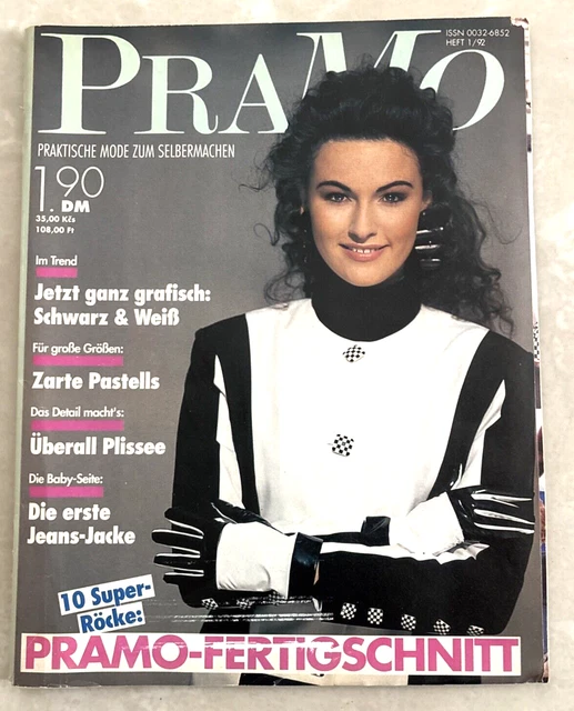 PRAMO 1/1992 PRAKTISCHE Mode DDR + unbenutzter Schnittmusterbogen ...