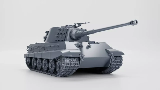 WW2 GERMAN TIGER II AUSF.B (Sd.Kfz.182) ,3D PRINTED, MANY SCALES ...