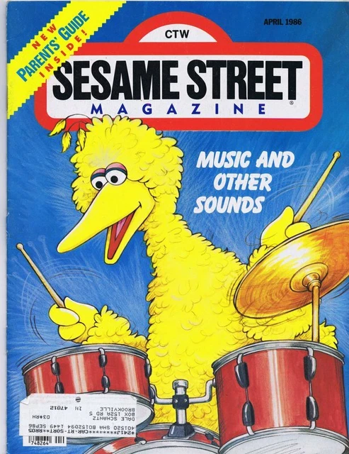 ORIGINAL VINTAGE SESAME Street Magazine April 1986 Big Bird Cover £12. ...