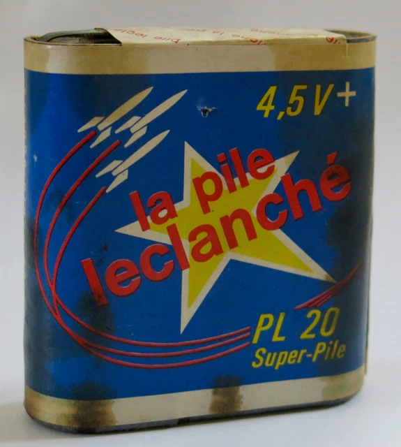 LECLANCHE,ANCIENNE PILE LECLANCHÉ, 4,5 V, P L 20 super pile, pile ...