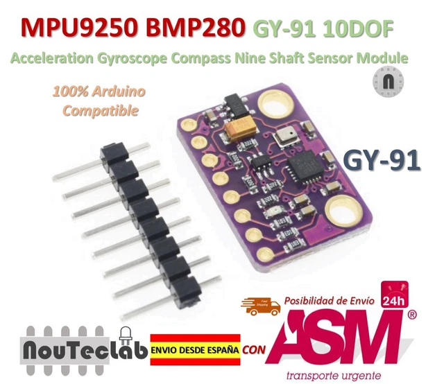 MPU9250 BMP280 10DOF Acceleration Gyroscope Compass Nine Shaft Sensor ...
