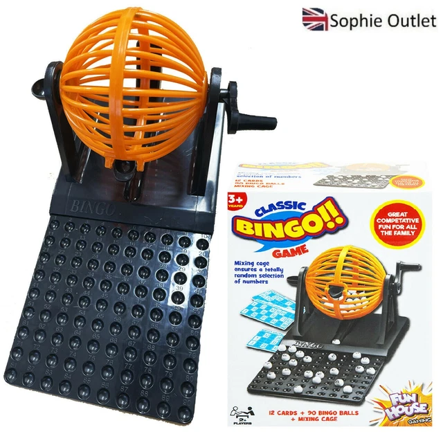 CLASSIC BINGO LOTTO Traditional Family Game Play Set 90 Balls Ticket ...