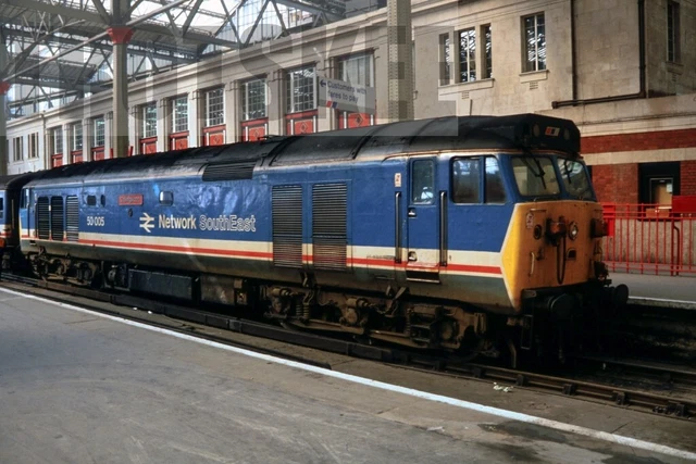 35MM SLIDE BR British Rail Diesel Loco Class 50 50005 1990 Waterloo ...