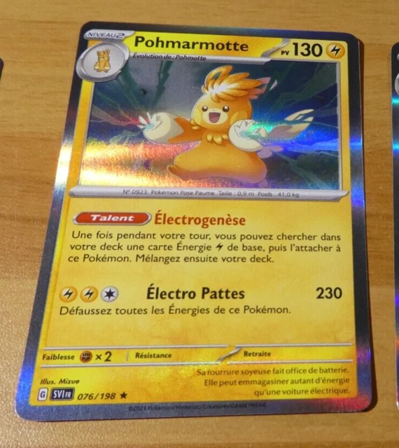 POKEMON SCARLET AND PURPLE FRENCH CARD CARDS Pohmarmotte 076/198 HOLO ...
