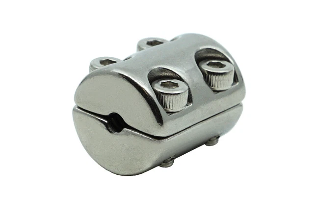 STAINLESS STEEL CLAMPING ring for wire ropes, heavy rope clamp, V4A 3/4 ...