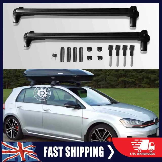 PAIR ROOF RACK Cross Bars Luggage Carrier W/ Lock For Hatch MK5 MK6 MK3 ...