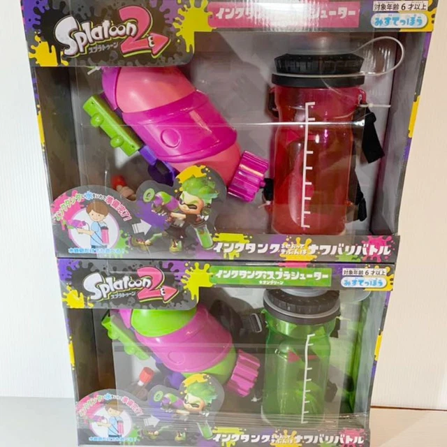 SPLATOON 2 SPLATSHOOTER With Ink Tank Neon pink & Neon green set SunArt ...