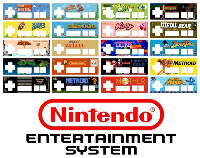 CUSTOM NINTENDO NES Controller Overlay Sticker Design Print Mario Zelda ...