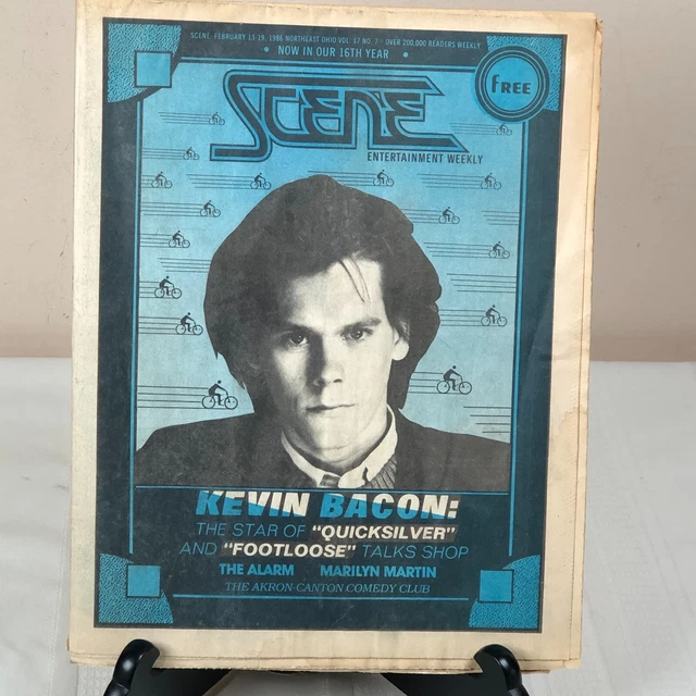 CLEVELAND SCENE MAGAZINE February 1986 Kevin Bacon The Alarm Marilyn ...