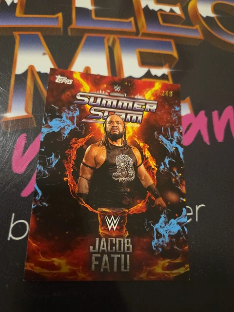 TOPPS WWE JACOB Fatu Summerslam 2025 Numbered /249 Wrestling Trading Card WWF £10.40 - PicClick UK