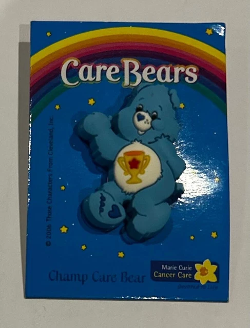 CARE BEAR PIN badge champ Marie curie rare collectors £1.99 - PicClick UK