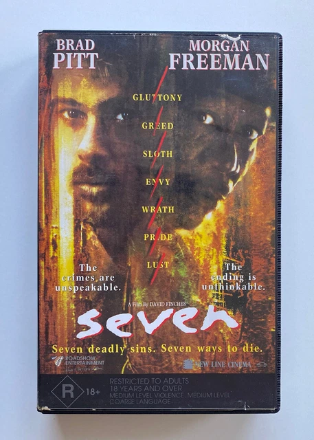 SEVEN [VHS] ROADSHOW Video Big Box Ex-Rental Tape David Fincher Se7en ...