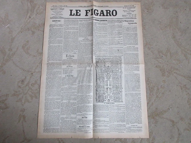 PRESSE FAC SIMILE 07 Le FIGARO 14.04.1900 EXPO PARIS PAVILLONS ETRANGERS EUR 5,00 - PicClick FR