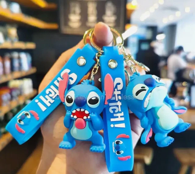LILO AND STITCH Action Figure Keychain Keyring Cute Charm Disney ...