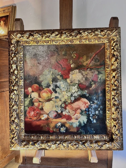 TABLEAU ANCIEN XIX ème Nature Morte aux Fruits EUR 800,00 - PicClick FR